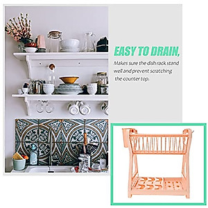 Kitchen dish drying rack Tableware Drain Holder Dish Plate Drying Rack Utensil Dinnerware Strainer Stand Multifunctional Dish Storage Organizer for dish storage rack Kitchen plastic dish drainers