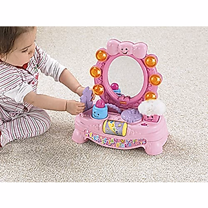 Fisher-Price Laugh & Learn Baby Toy, Magical Musical Mirror, Pretend Vanity Set with Light Sounds and Learning Songs for Infant to Toddler