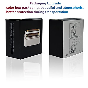 2 Pack Shaver Replacement Foil and Cutters compatible with BaBylissPRO Double FXFS2 Metal shaver foil replacement,Silver