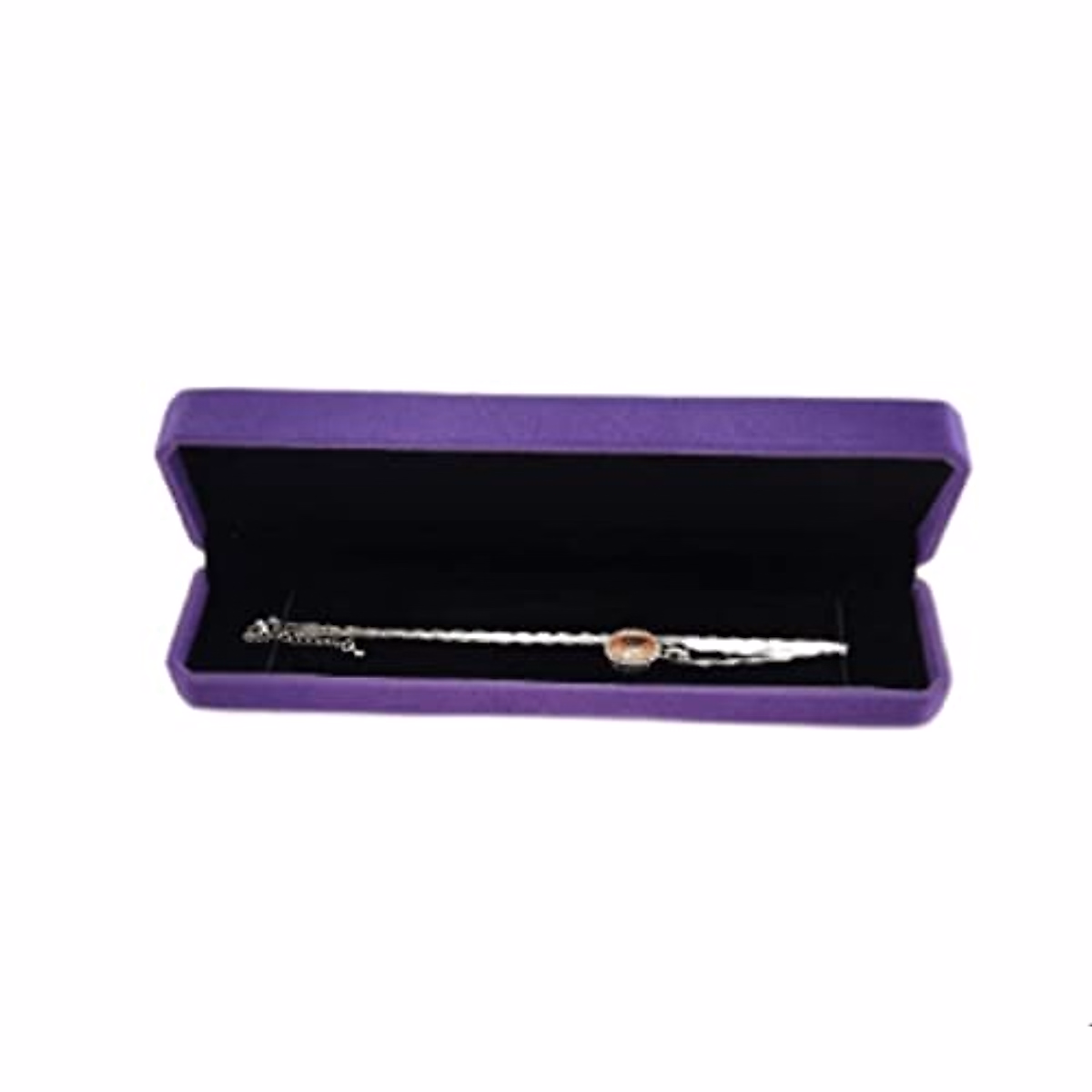 Veranur Velvet Bracelet Necklace Gift box Jewelry Strorage, Jewelry display (Purple)