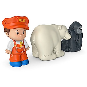 Fisher-Price Little People Toddler Toy Train Choo-Choo Zoo with Music Sounds and 3 Figures for Pretend Play Ages 1+ Years