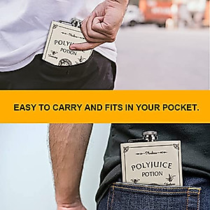 Mealivos 8 oz Stainless Steel Hip Flask (White)