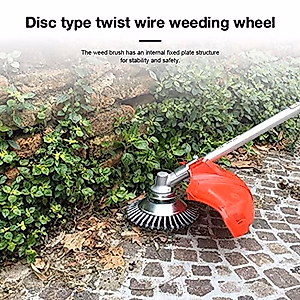 Unbreakable Lawn Mower Blade Head, Grass Strimmer Head Trimmer Brush, Steel Wire Wheel Garden Weed Trimmer, Weed Eater Head Grass Cutter,Lawn Mower Cleaning Tool (6'')
