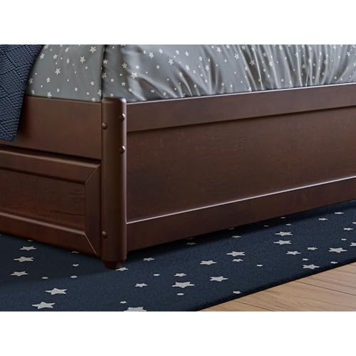 AFI, Barcelona Twin Panel Platform Bed with Storage Drawers, Walnut