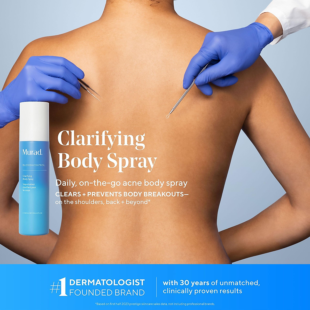 Murad Clarifying Body Spray - Acne Control Salicylic Acid Treatment - For Clearing Body Acne, 4.3 fl oz