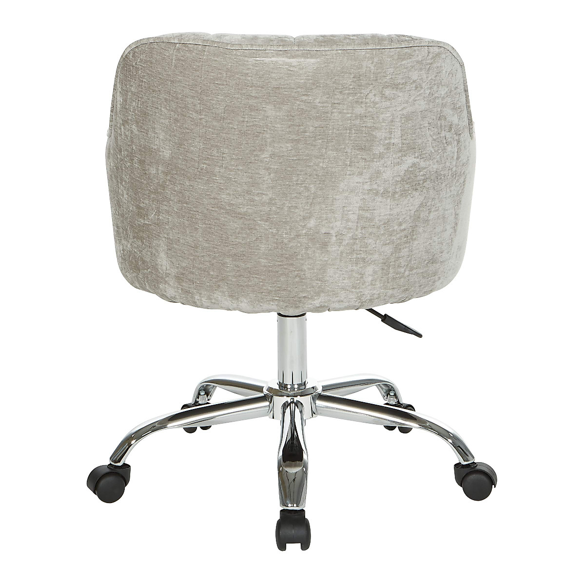 OSP Home Furnishings Versailles Office Chair in Smoke Velvet Fabric with Chrome Base