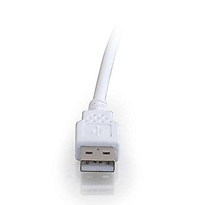 C2G USB Long Extension Cable, USB Cable, USB A to A Cable, White, 6.56 Feet (2 Meters), Cables to Go 19018