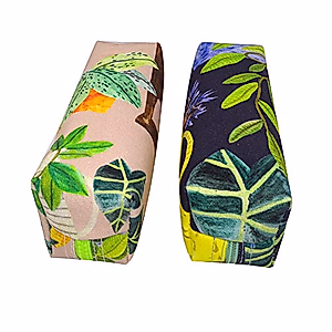 Cotton Pencil Case Colorful Pencil Pouch Makeup Pouch Cosmetic Bag Variety Color Set of 2