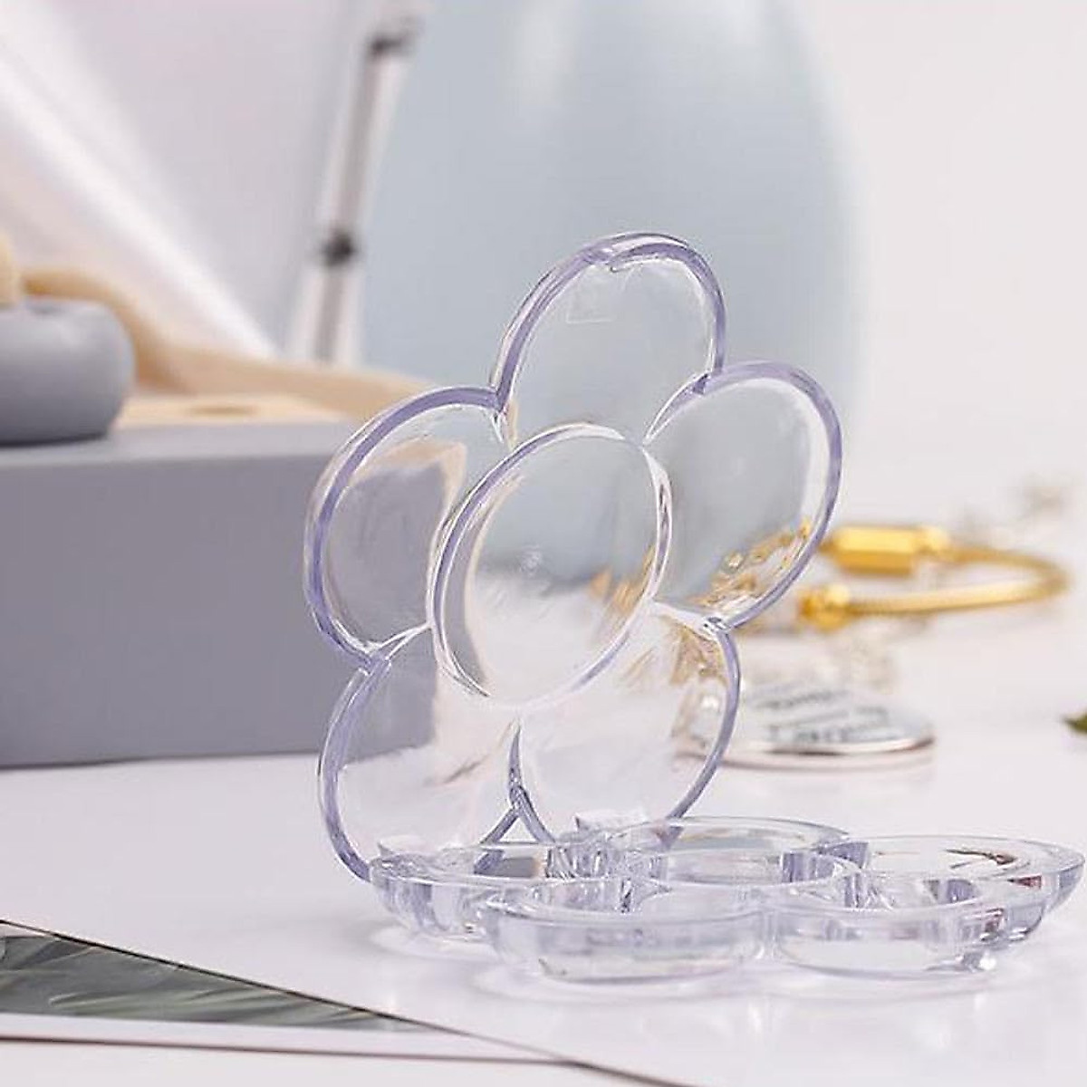 Beaupretty 10PCS Clear Empty Eyeshadow Palette Makeup Organizer Eyeshadow Storage Box Case Lipstick Pigment Palette Tray