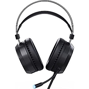 targeal USB Headset with Microphone for PC, PS5, PS4, Switch, Laptop, Tablet, Mobile Phone - 7.1 Surround Sound Wired Gamer Headphone with Noise Canceling Mic - 4 Modes RGB