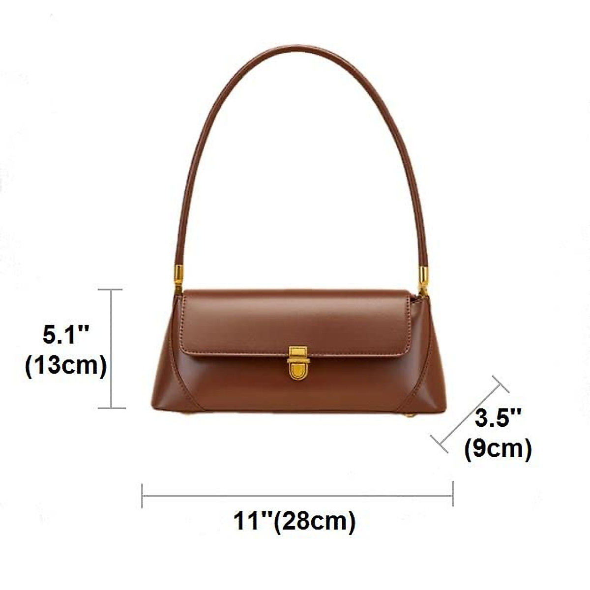 Women Design Handbags Genuine Leather Top Handle Purses Handbags Shoulder Bag For Women Small (Black)