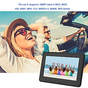 ciciglow 7'' Portable TV,1080P 16:9 HD Digital Television Color TFT-LED Rechargeable Battery Operated TV with Antenna,USB, Headphone Jack, AV Inputs,Small Memory Card Slot,for Kids Car Home