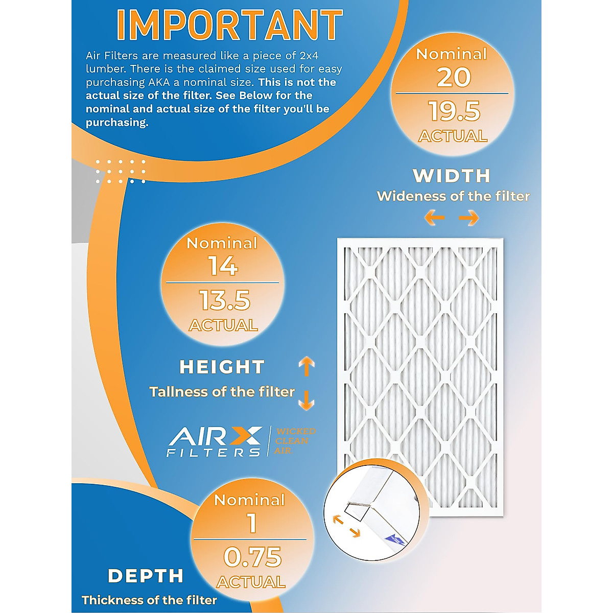 14x20x1 Air Filter MERV 11 Rating, 12 Pack of Furnace Filters Comparable to MPR 1000, MPR 1200 & FPR 7 - Made in USA by AIRX FILTERS WICKED CLEAN AIR.