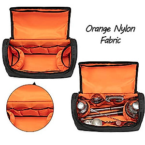 CURMIO Bartender Kit Bag, Portable Travel Carrying Bag with Rubber Handle for Bar Tools Set, Perfect for Home Indoor Outdoor Patio Party, Black (Bag ONLY, Patent Pending)