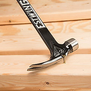 ESTWING Ultra Series Hammer - 15 oz Rip Claw Framer with Smooth Face & Genuine Leather Grip - E15S