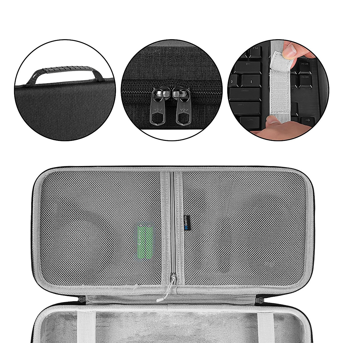 Geekria Tenkeyless Keyboard Case, Hard Shell Travel Carrying Bag for TKL 80% Compact 87 Key Computer Mechanical Gaming Keyboard, Compatible with Logitech G915 TKL, G PRO Keyboard, G PRO X TKL