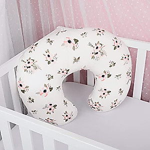 TILLYOU Nursing Pillow Cover - Egypt Cotton Care for Baby Boy Girl,Breathable Nursing Slipcover,Feeding Position Support