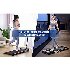LSRZSPORT Under Desk Treadmill Prodable Treadmill for Home and Office with Speaker, Remote Control and LED Display