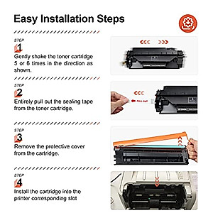 v4ink 4PK Compatible Toner Cartridge Replacement for HP 80A CF280A Toner Cartridge Black for use in HP Pro 400 M401N M401DN M401DNE M401DW Printer, HP LJ Pro 400 MFP M425DN M425DW Printer