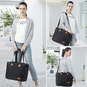 LOVEVOOK Baby Diaper Bag, Multifunction Baby Bags with Changing Pad & Insulated Pockets, Waterproof Design and Stylish, Perfect for Mom and Dad, Black