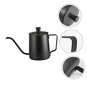 VINTORKY 1pc Coffee Maker Coffee Dripper Pot Beverage Pitcher Practical Coffee Pot Nspressso Drip Coffee Kettle Retro Coffee Maker Espresso Machine Stovetop Teapot Black