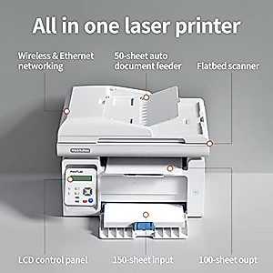 Pantum M6552NW Laser Printer All in One, Print Scan Copy with Mobile Printing and Auto Document Feeder, Monochrome Laser Printer, Speed up to 23 ppm