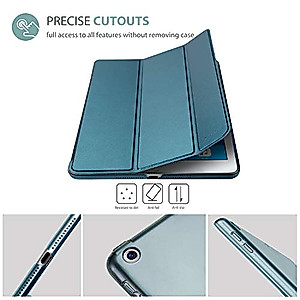 ProCase iPad 9.7 Case 2018 iPad 6th Generation Case / 2017 iPad 5th Generation Case - Ultra Slim Lightweight Stand Case with Translucent Frosted Back Smart Cover for Apple iPad 9.7 Inch –Teal