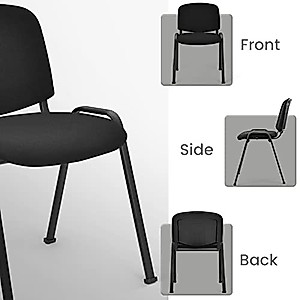 Giantex Set of 5 Conference Chair with Ergonomic Upholstered Seat,Elegant and Stackable Design for Office,Waiting Room, Guest Room, 5 Pieces Reception Executive Chair Set (31.5 H)