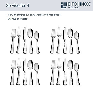 Kitchinox Perles 20-piece Stainless Steel Silverware Set, Flatware Service for 4
