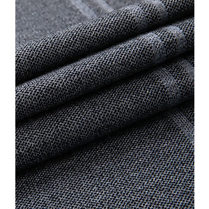 Villand Luxurious Mens Striped Merino Wool Scarf - Gift Box Wrapped Winter Soft Warm Thick Knitted Neckwear for Men (Cadet Gray)