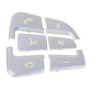 EKoKim Car Styling Steering Wheel Button Covers Trim Stickers Compatible with Mercedes Benz GLC A C Class W205 X253 CLA C177 GLA X156 Accessories