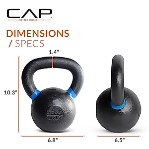 CAP Barbell Cast Iron Competition Kettlebell Weight, 26 Pounds