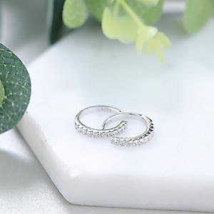 Milacolato 925 Sterling Silver CZ Pave Ear Cuffs Small Hoop Earrings for Womens Cubic Zirconia Huggie Non Piercing Earrings