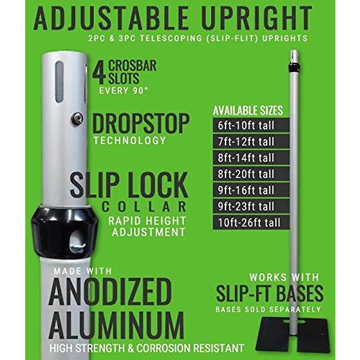 Pipe and Drape Backdrop Kit (6-10' Tall x 6-10' Wide Adjustable)