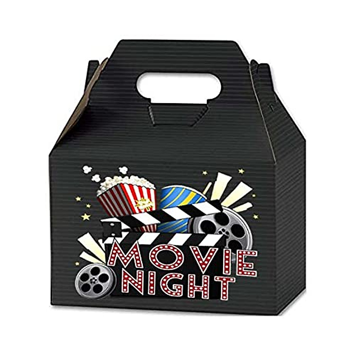 Free 1-3 Day Delivery on Movie Night Gift Baskets – Movie Night Supplies Gift boxwith,Movie Snacks and Movie Candy,Black