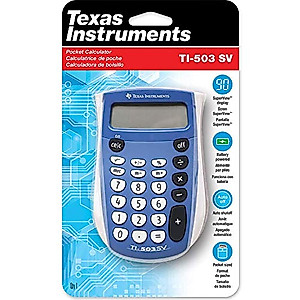 Texas Instruments TI-503 SV 503SV/FBL/2L1 Standard Function Calculator (12 Pack)