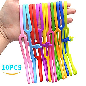 Silicone Finger Bookmarks, 10 pcs Silicone Finger Point Bookmarks Elastic Book Mark Strap Home School Office Supply for Adults and Kids