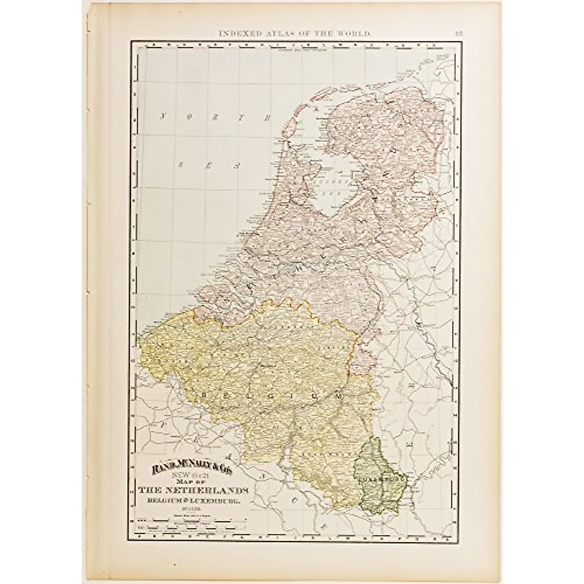 Rand McNally's Map of the Netherlands, Belgium & Luxembourg