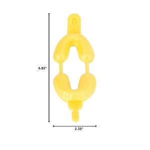 20pcs Disposable Dental Fluoride Trays Fluorinated Foam Dental Tray Dental Materials Tray alginate impression material for Kids Use Size M Yellow