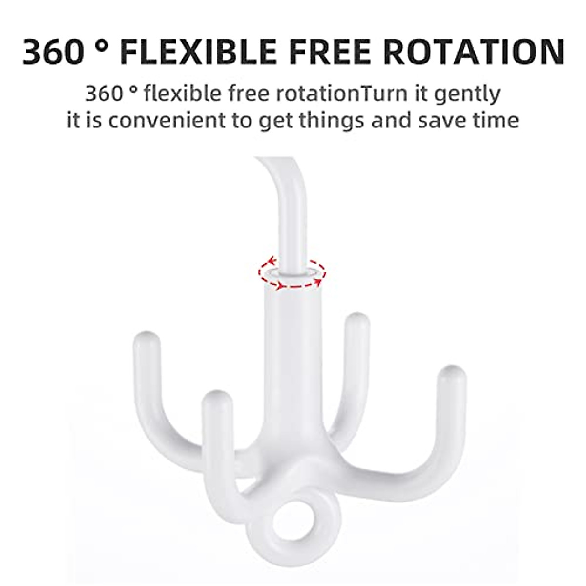 DEFUTAY Belt Hanger Scarf Tie Rack Holder Hook, 2 PCS Hangers for Closet,360 Degree Rotating Closet Clothes Hangers with 4 Claws for Hanging, Scarf,Hats, Towels,Bags, Shoes,Ties