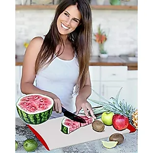 Organic Bamboo and Plastic Cutting Boards for Kitchen (2 Piece Set), Featuring Juice Grooves, Non-Slip, Grip on Granite Counter, Double Sided Chopping Board, BPA Free, by PandPal