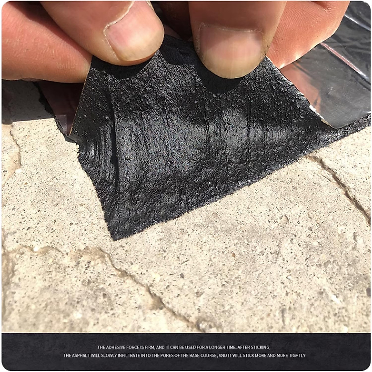 Bitumen Self-Adhesive Tape for Roof and Leak Repair,Heat Insulation Resistant Waterproof,Aluminum Coating Repair Sealant Seal Strip for Repairing Roof Crack,Gutter and Hole,Custom (0.1x1m)