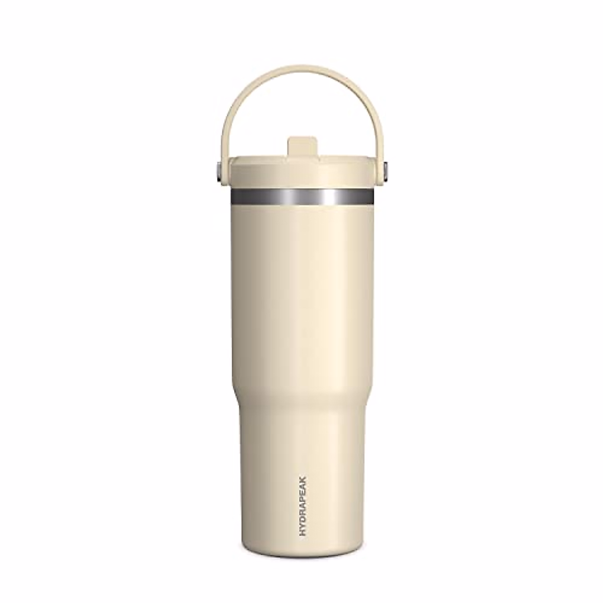 Hydrapeak Nomad 32 oz Tumbler with Handle and Straw Lid, Leakproof Tumbler, Tumbler Lid Straw, Double Insulated Tumblers, 32oz Double Insulated Cup Straw, Stainless Steel (Modern Cream)