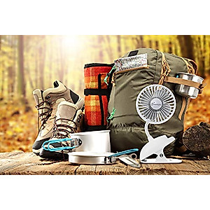 Dreambaby Portable USB Rechargeable Clip-On Stroller Fan - with Breeze Mode - White - Model L2348