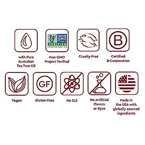 Desert Essence Natural Tea Tree Oil Whitening Plus Toothpaste - Cool Mint - 6.25 Oz - Antiseptic Tea Tree Oil - Zinc Citrate - Baking Soda - Freshens Breath - Reduced Plaque - Fluoride & Gluten Free