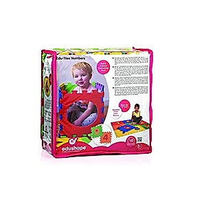 Kids Play Mat - Numbers And Animals Foam Floor Matt - 10 Interlocking Pieces To Develop Children's Motor Skills And Color Recognition