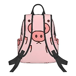 DEHIWI Cute Pig Casual Backpack Bag Lightweight Laptop Bag Travel Laptop Backpack For Women Men