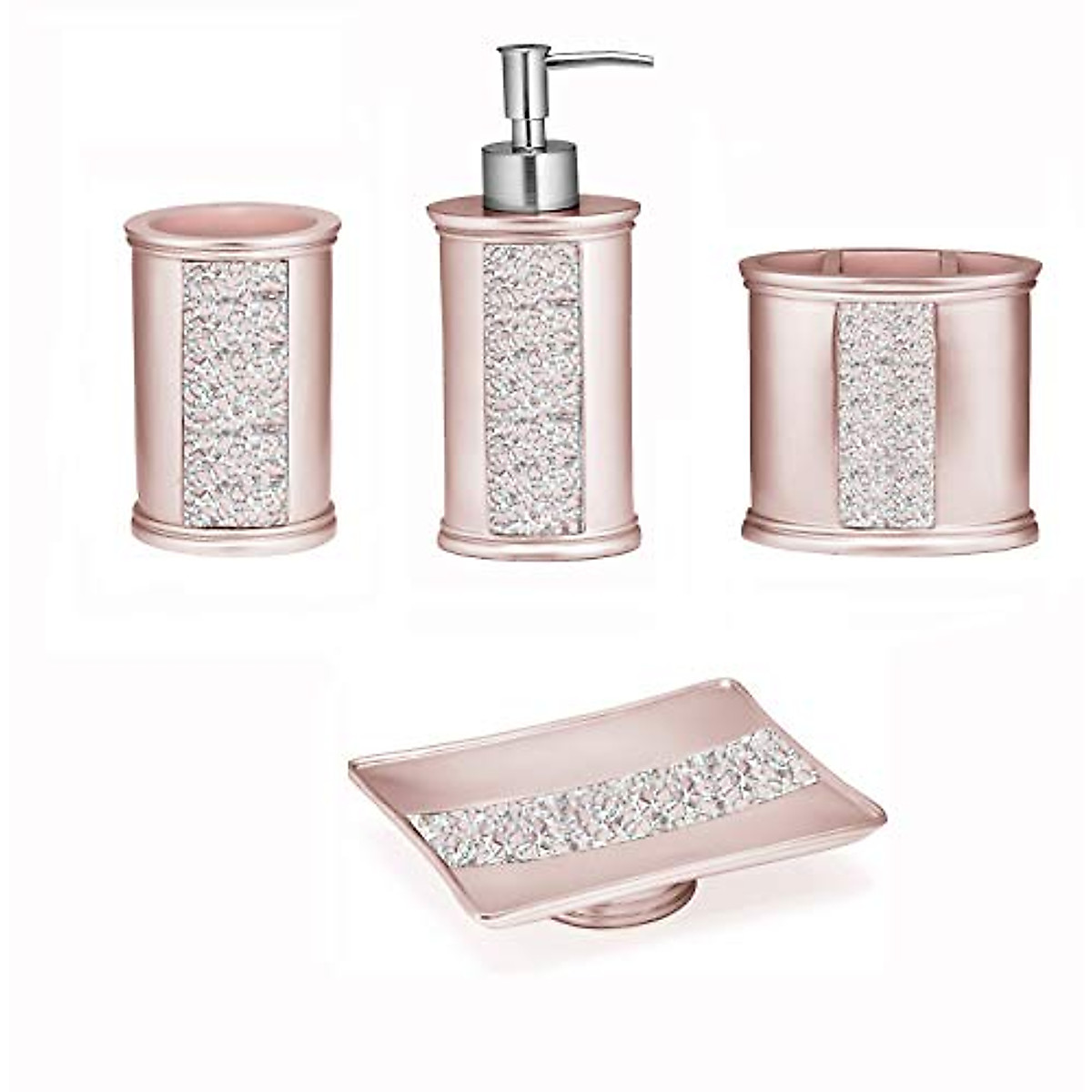 Popular Bath Sinatra Bath Set, 4PC, Blush