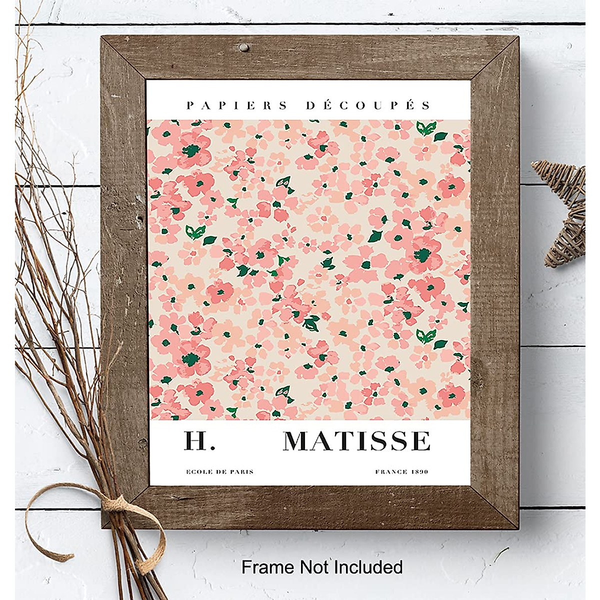 Minimalist Matisse Wall Art & Decor - Mid Century Modern Poster - Gallery Wall Art - Aesthetic Room Decor - Abstract Gifts for Women - Contemporary Museum Pictures - Bedroom Living Room Print 8x10