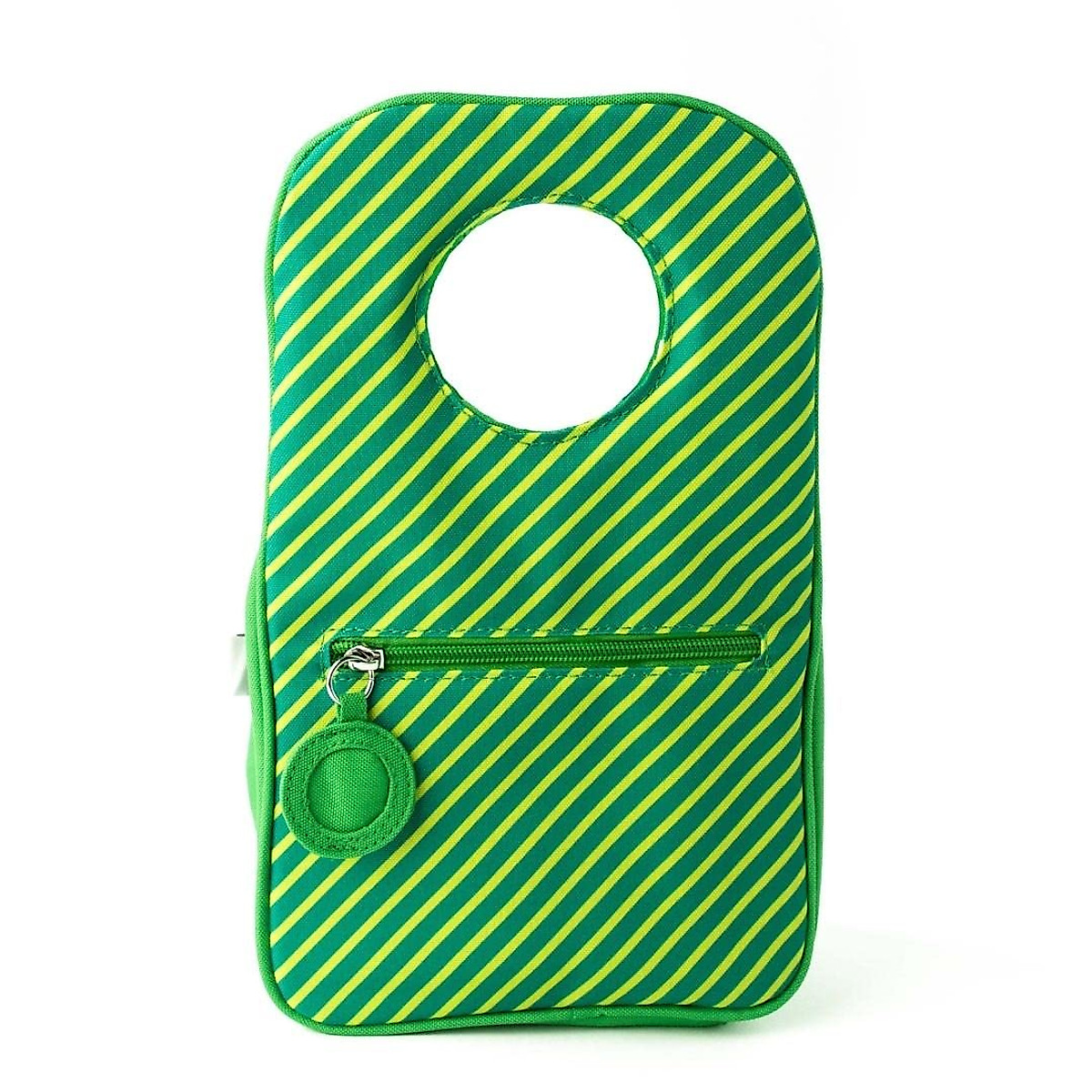 milkdot Designer Insulated Lunch Bag, Green Reusable Cooler Tote for Food & Drinks, Perfect for Women, Men and Kids, Stylish for boy and girls of all ages (Green Stripe)